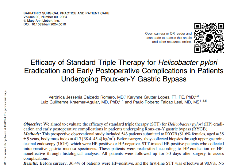 Efficacy of Standard Triple Therapy for Helicobacter pylori Eradication ...